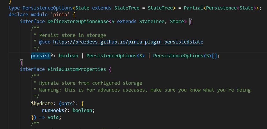 javascript - 如何在引入persist后解决defineStore报错问题？ - 小牛知识库
